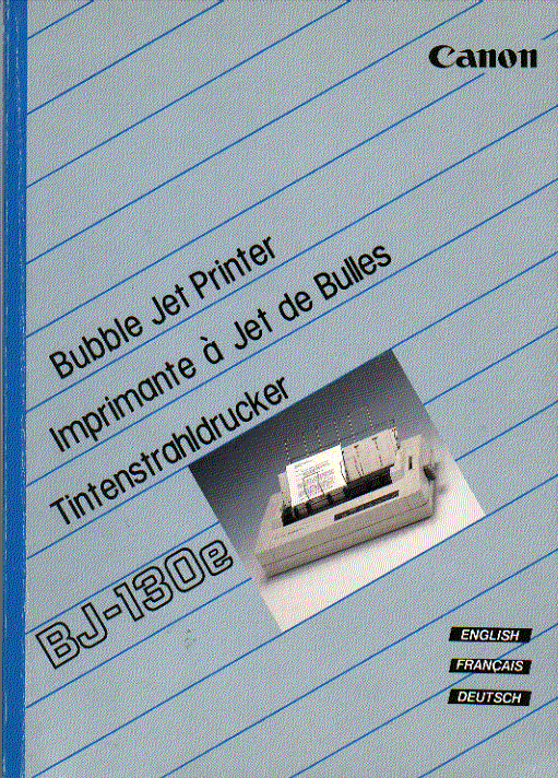 Canon bj-130e bubble jet printer Instruction Manual