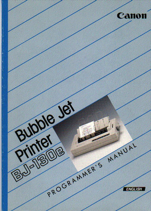 Canon bj-130e bubble jet printer Instruction Manual
